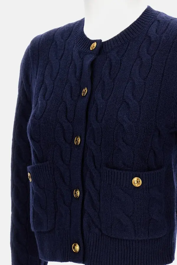 Polo Ralph Lauren Cable-knit Crewneck Buttoned Cardigan
