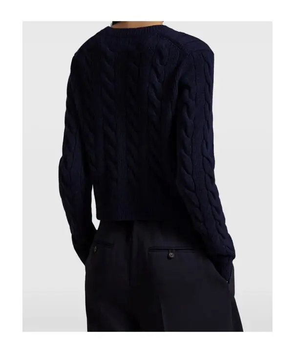 Polo Ralph Lauren Cable-knit Crewneck Buttoned Cardigan