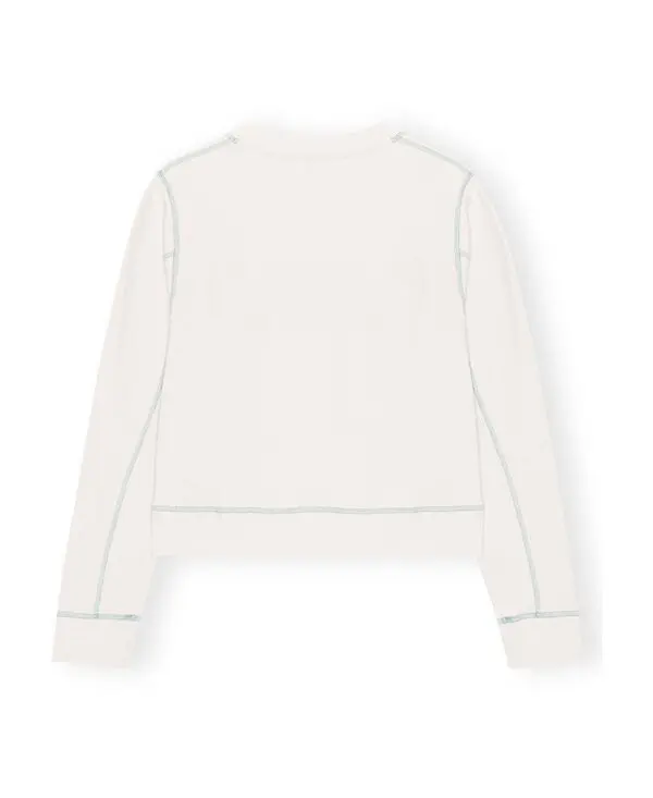 GANNI Isoli Rock Logo-embroidered Crewneck Sweatshirt