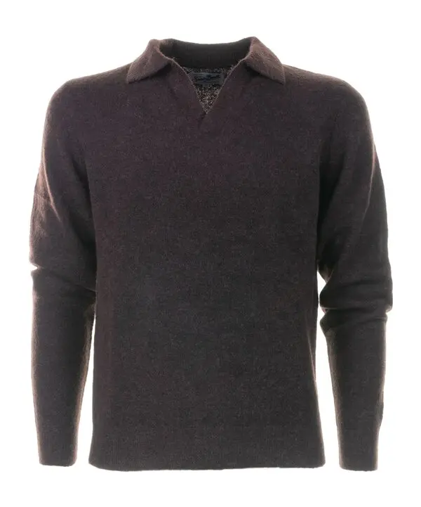 MC2 SAINT BARTH Long-sleeved Knitted Polo Shirt
