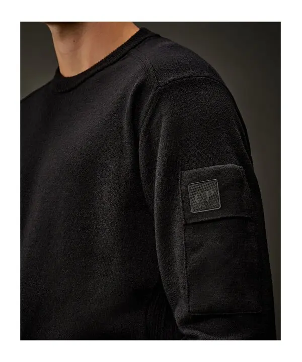 C.P. COMPANY Merino Crewneck Knitwear With Sleeve Pocket