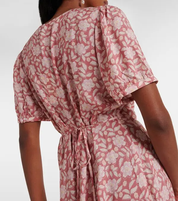 Rixo V-neck Short Sleeve Dress