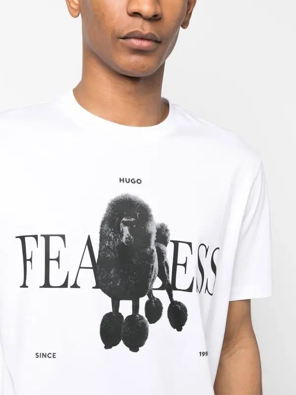 Hugo Boss Slogan-print Short-sleeve T-shirt