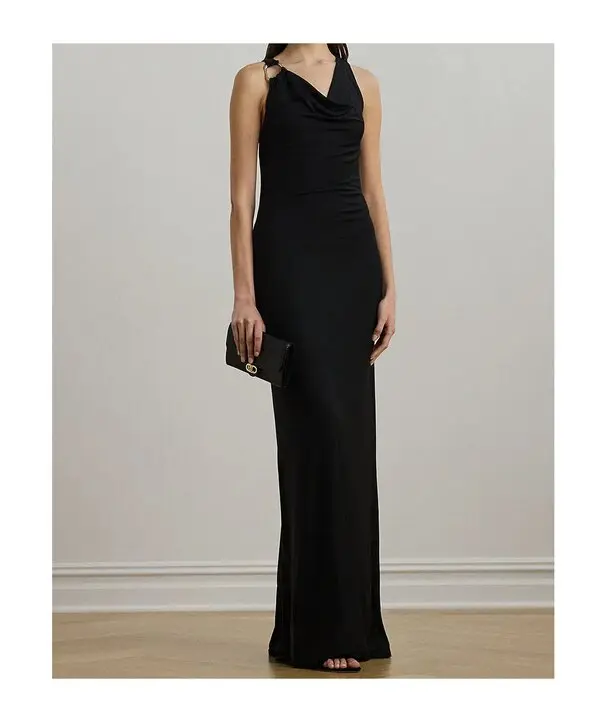 Ralph Lauren Sleeveless Maxi Gown Dress - Black