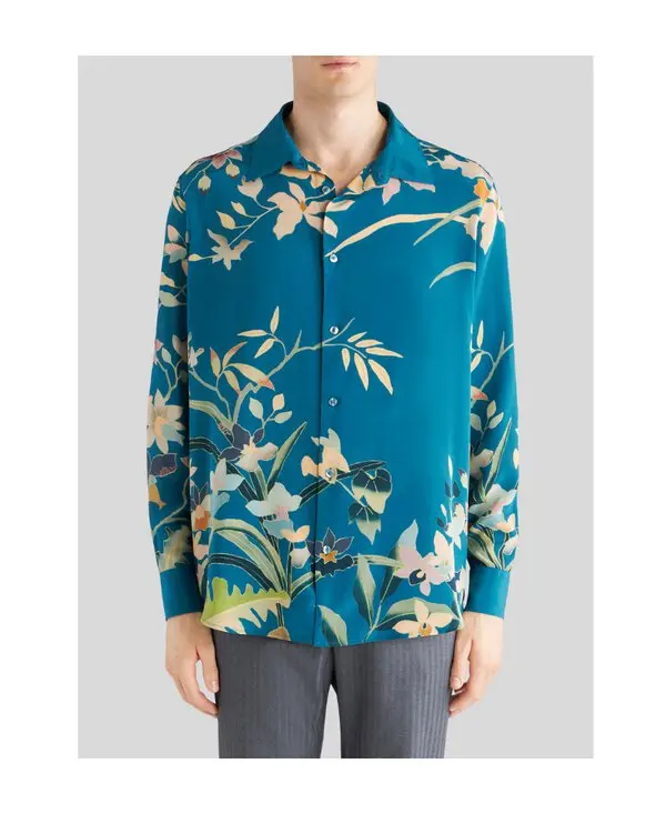 Etro Floral Print Collared Button-up Shirt