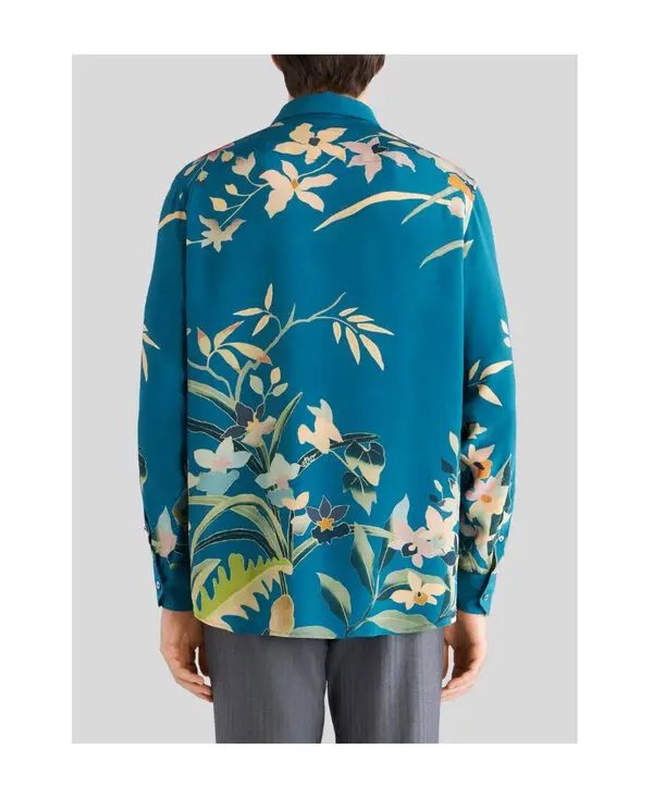 Etro Floral Print Collared Button-up Shirt