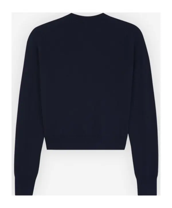 Maison Kitsuné Fox Head Embroidered Knitted Cardigan