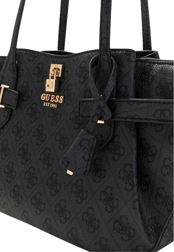 Guess Yesba Monogram-pattern Buckle-detail Tote Bag