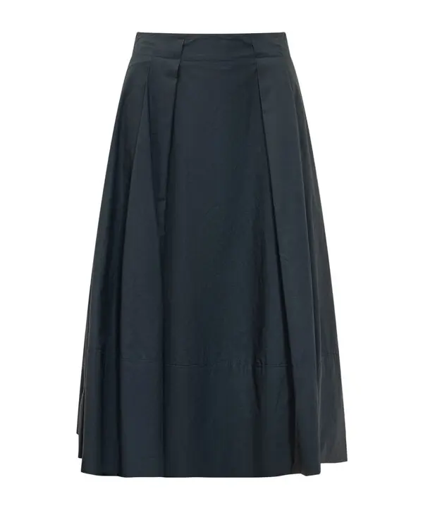 Woolrich Pleated Poplin Maxi Skirt