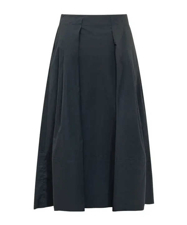 Woolrich Pleated Poplin Maxi Skirt