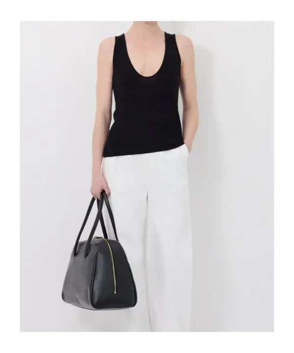 Loulou De Saison Albia Jersey Tank Top - Black