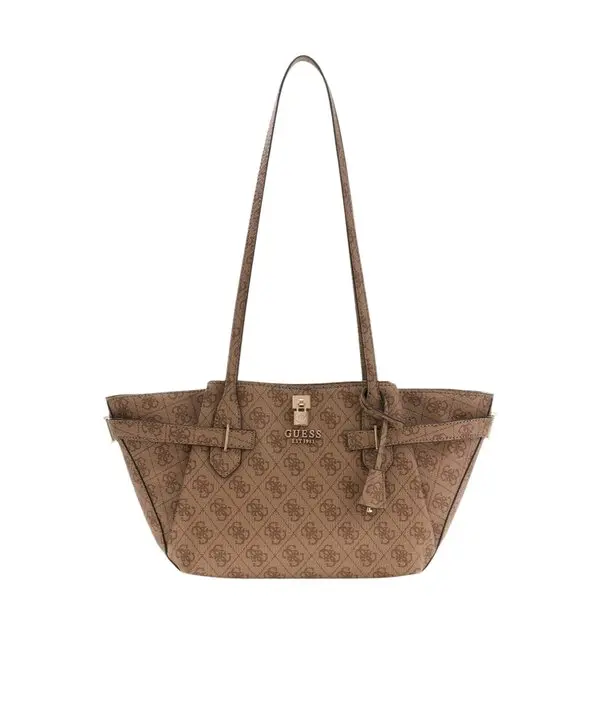 Guess Yesba Monogram-pattern Padlock-detail Shoulder Bag