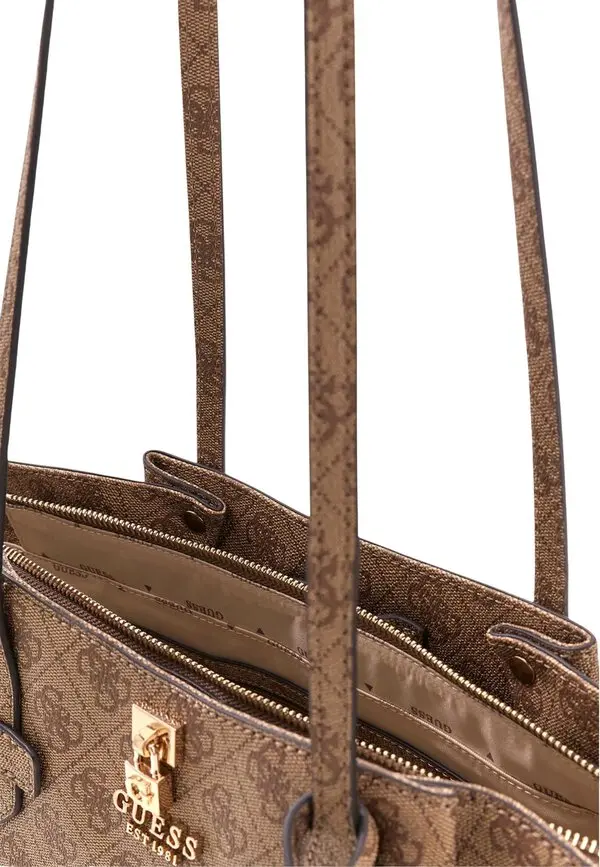 Guess Yesba Monogram-pattern Padlock-detail Shoulder Bag