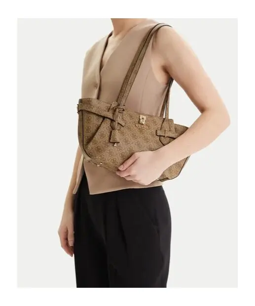 Guess Yesba Monogram-pattern Padlock-detail Shoulder Bag