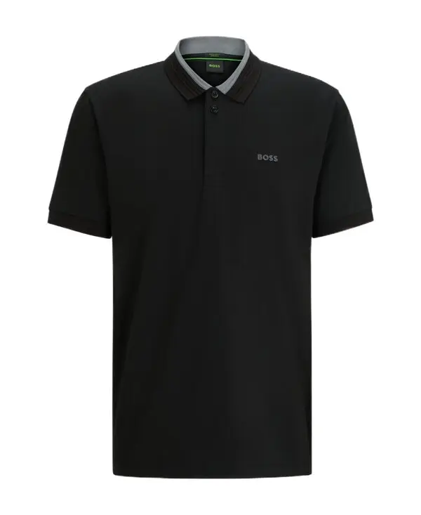 Hugo Boss Logo-print Polo Shirt - Black
