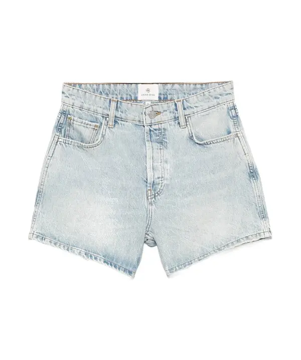 ANINE BING Belt-loop Denim Shorts