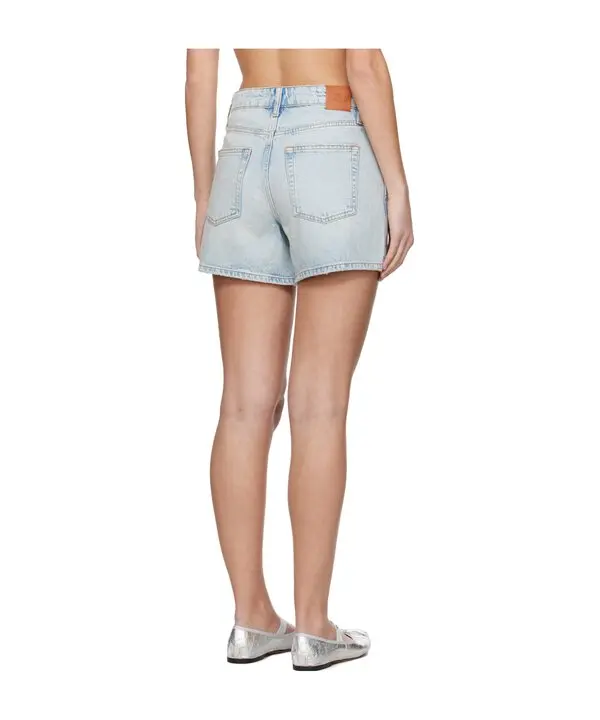 ANINE BING Belt-loop Denim Shorts