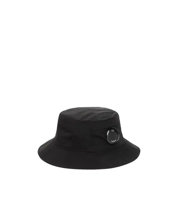 C.P. COMPANY Chrome-r Lens Dropped Narrow Brim Bucket Hat - Black