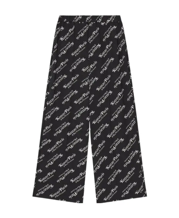 Kenzo Verdy Logo-printed Wide Leg Pajama Pants
