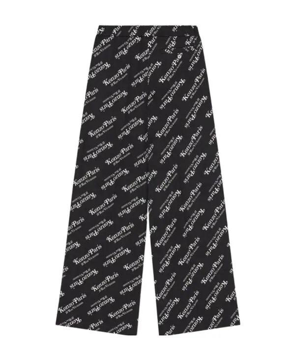 Kenzo Verdy Logo-printed Wide Leg Pajama Pants