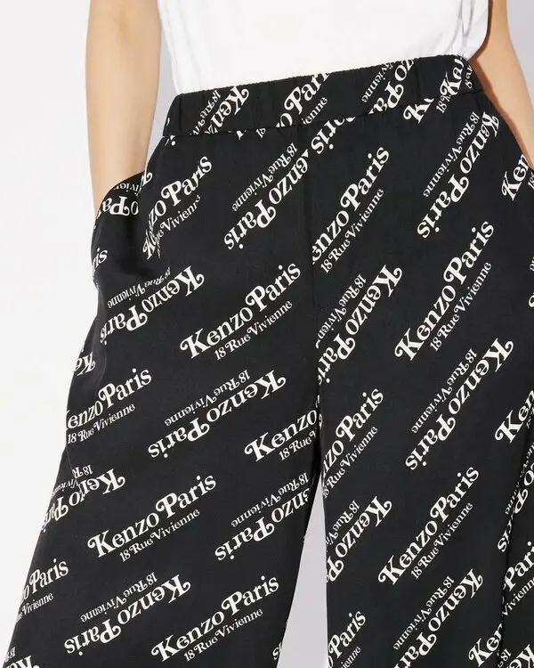 Kenzo Verdy Logo-printed Wide Leg Pajama Pants