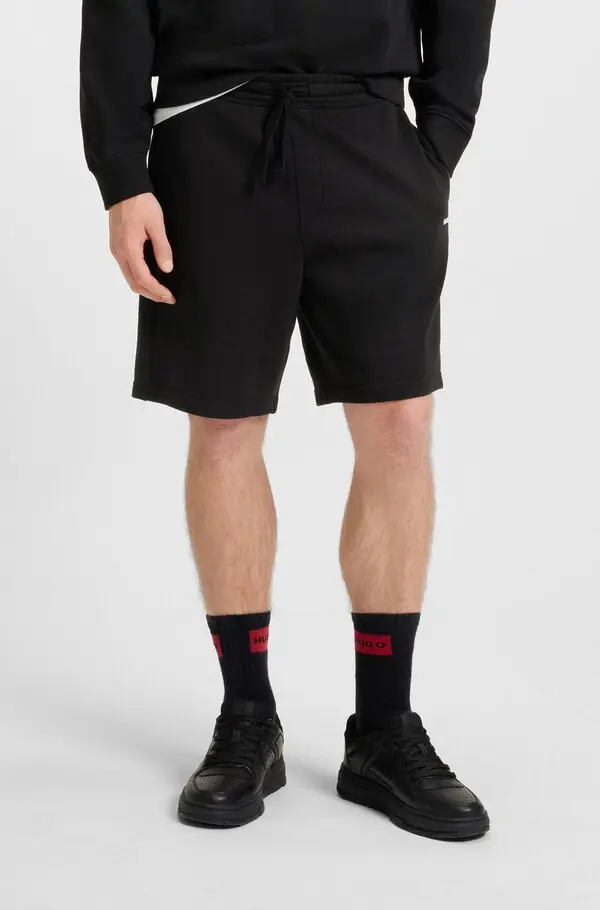 Hugo Boss Logo Printed Drawstring Bermuda Shorts
