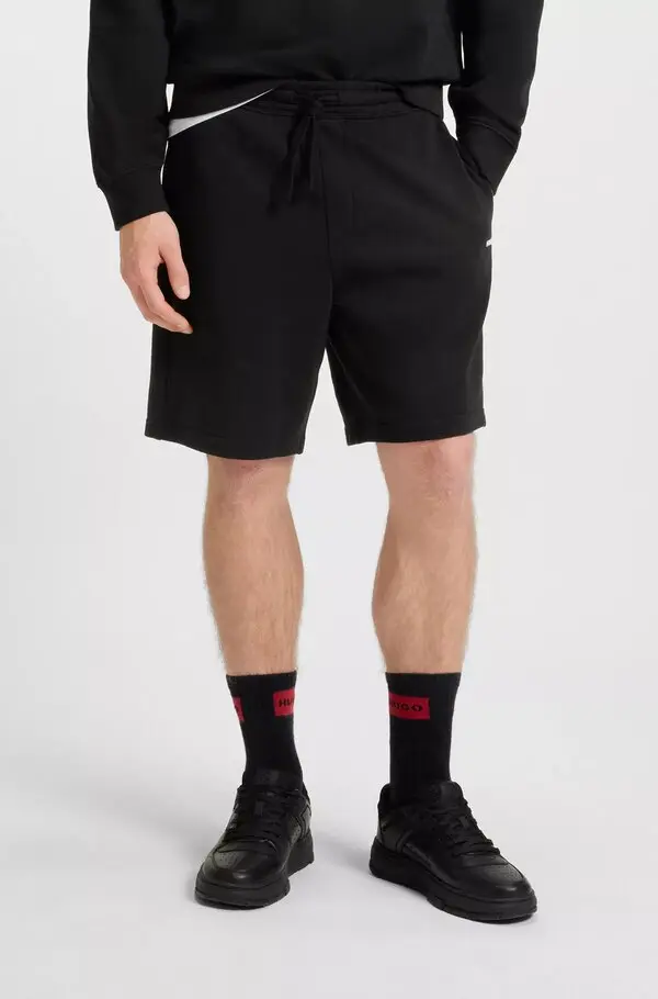 Hugo Boss Logo Printed Drawstring Bermuda Shorts