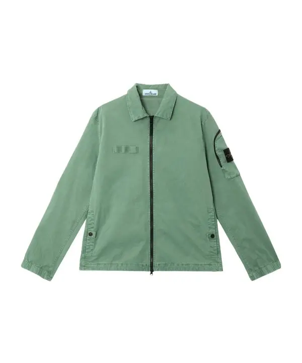 Stone Island Overshirt With Zip Fastening