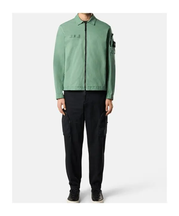 Stone Island Overshirt With Zip Fastening