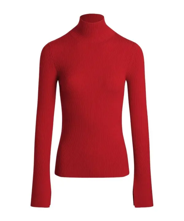PATOU Ribbed High-neck Sweaters - Red