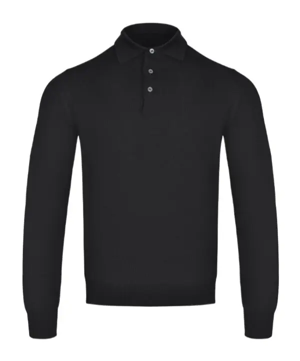 Tagliatore Palmer Long-sleeved Knitted Polo Shirt