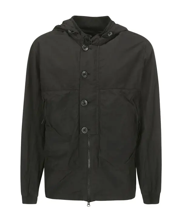 C.P. COMPANY Hooded Goggle Overshirt - Black