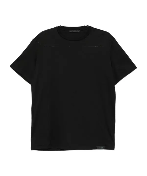 LOW BRAND Logo Patch Crewneck T-shirt