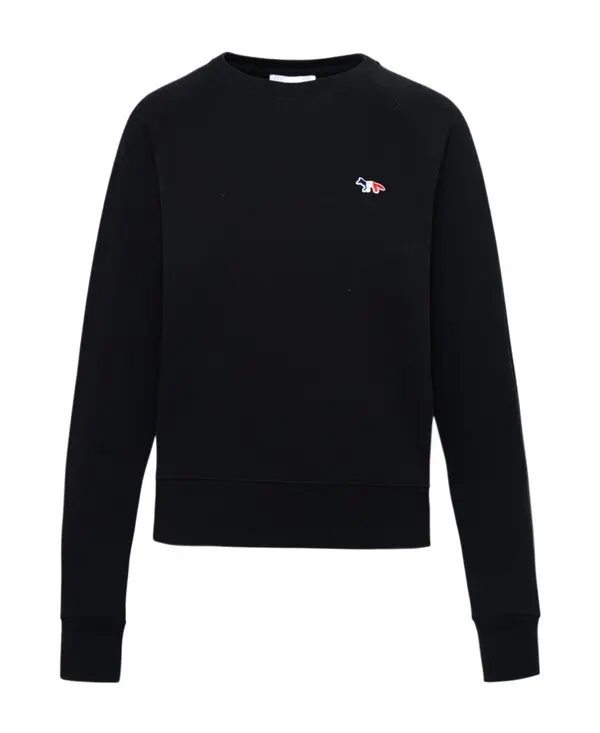 Maison Kitsuné Embroidered Fox Patch Sweatshirt - Black