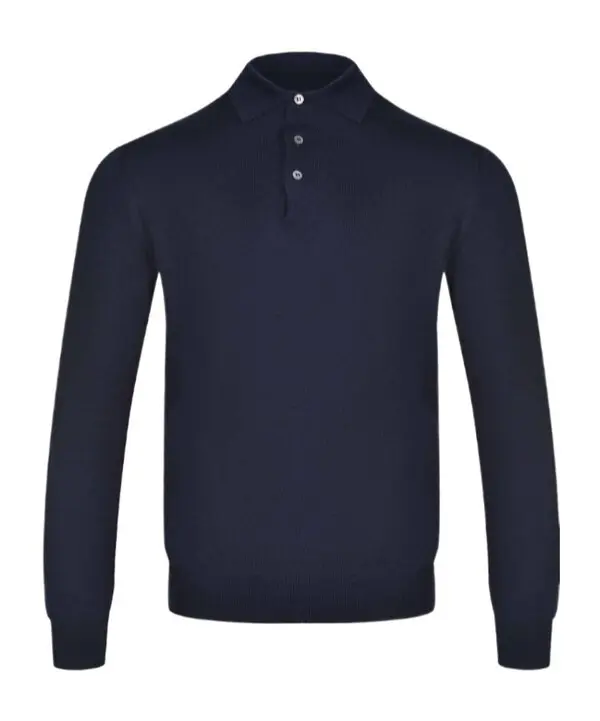Tagliatore Palmer Long-sleeved Knitted Polo Shirt