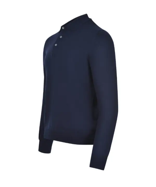 Tagliatore Palmer Long-sleeved Knitted Polo Shirt