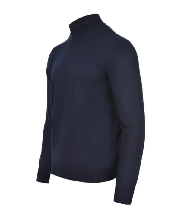 Tagliatore High Neck Knitted Jumper With Ribbed Cuffs And Hem