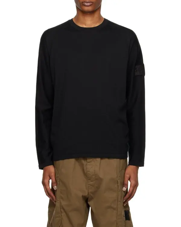 Stone Island Crewneck Sweatshirt With Logo Patch