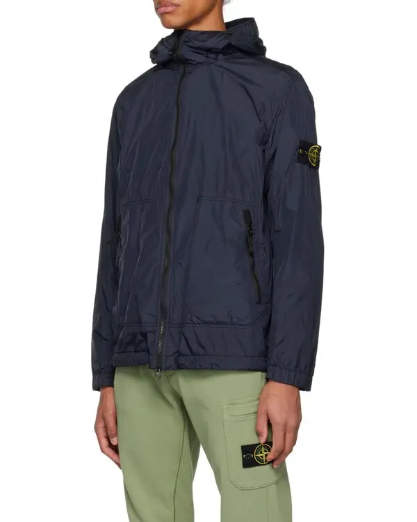 Stone Island Logo Patch Zip-up Jacket