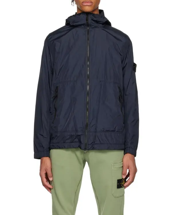 Stone Island Logo Patch Zip-up Jacket