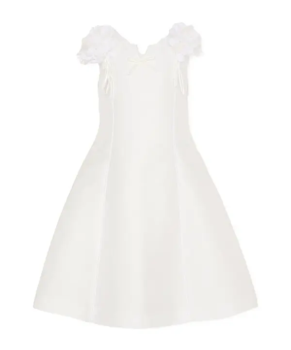Monnalisa Floral-appliqué Dress