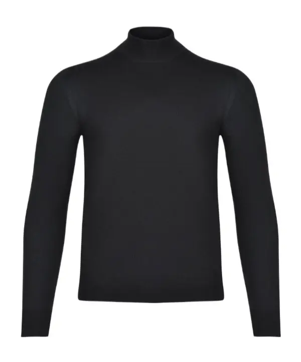 Tagliatore High Neck Knitted Jumper With Ribbed Details