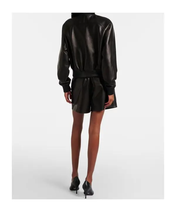 JOSEPH Quinn Leather Bomber Jacket