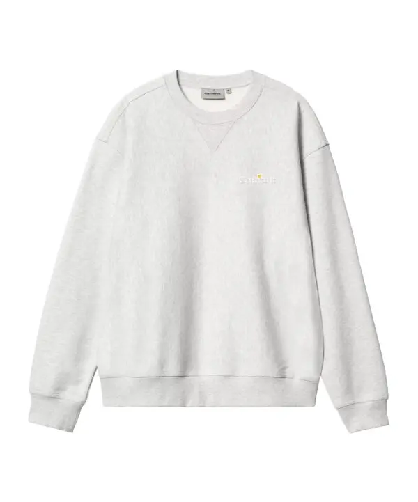 Carhartt Work In Progress Wip Label Sweatshirt - Ash Heather