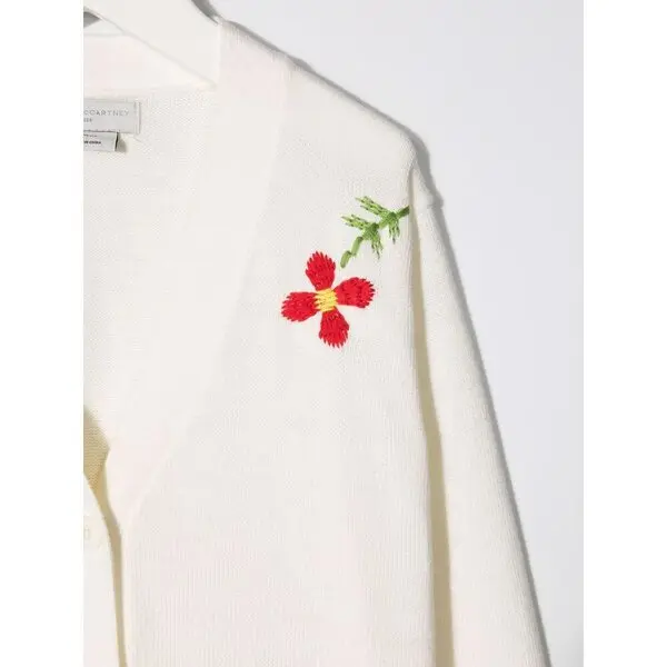 Stella McCartney Floral-embroidered Wool Cardigan