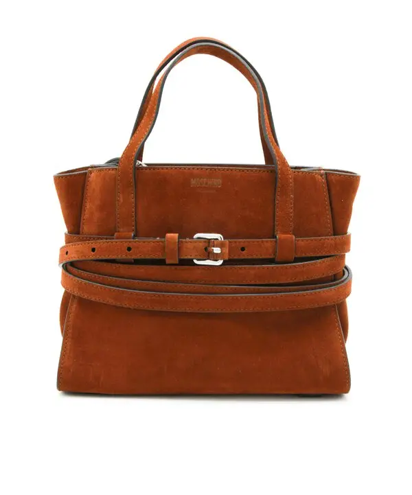Moschino Tie Me Top Handle Tote Bag - Brown