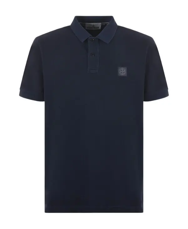 Stone Island Compass Patch Short-sleeved Polo Shirt
