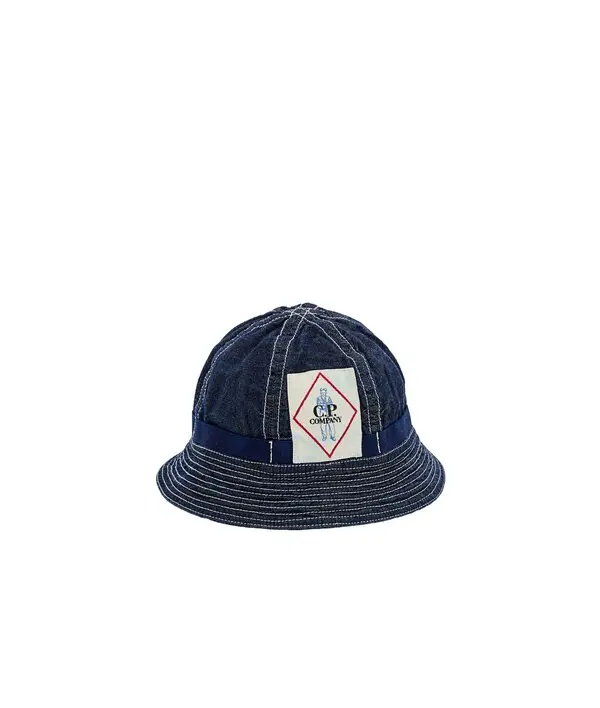 C.P. COMPANY 3 1 Denim Bucket Hat - Blue