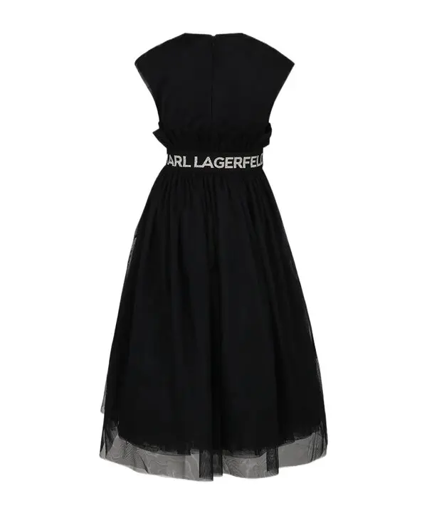 Karl Lagerfeld Sleeveless Dress With Logo Waistband