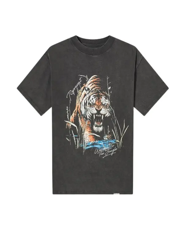 REPRESENT Welcome To The Jungle-print Cotton T-shirt - Black